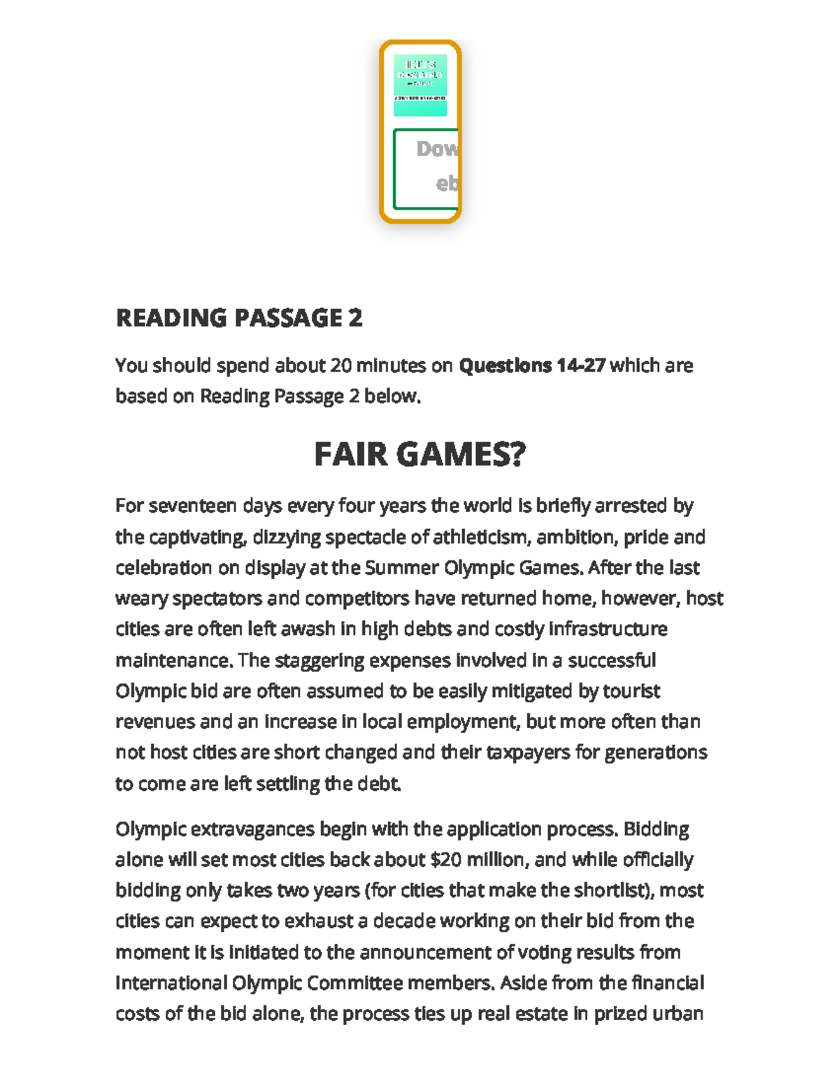 Eng 101 - Aaa - Dow eb READING PASSAGE 2 You should spend about 20 ...