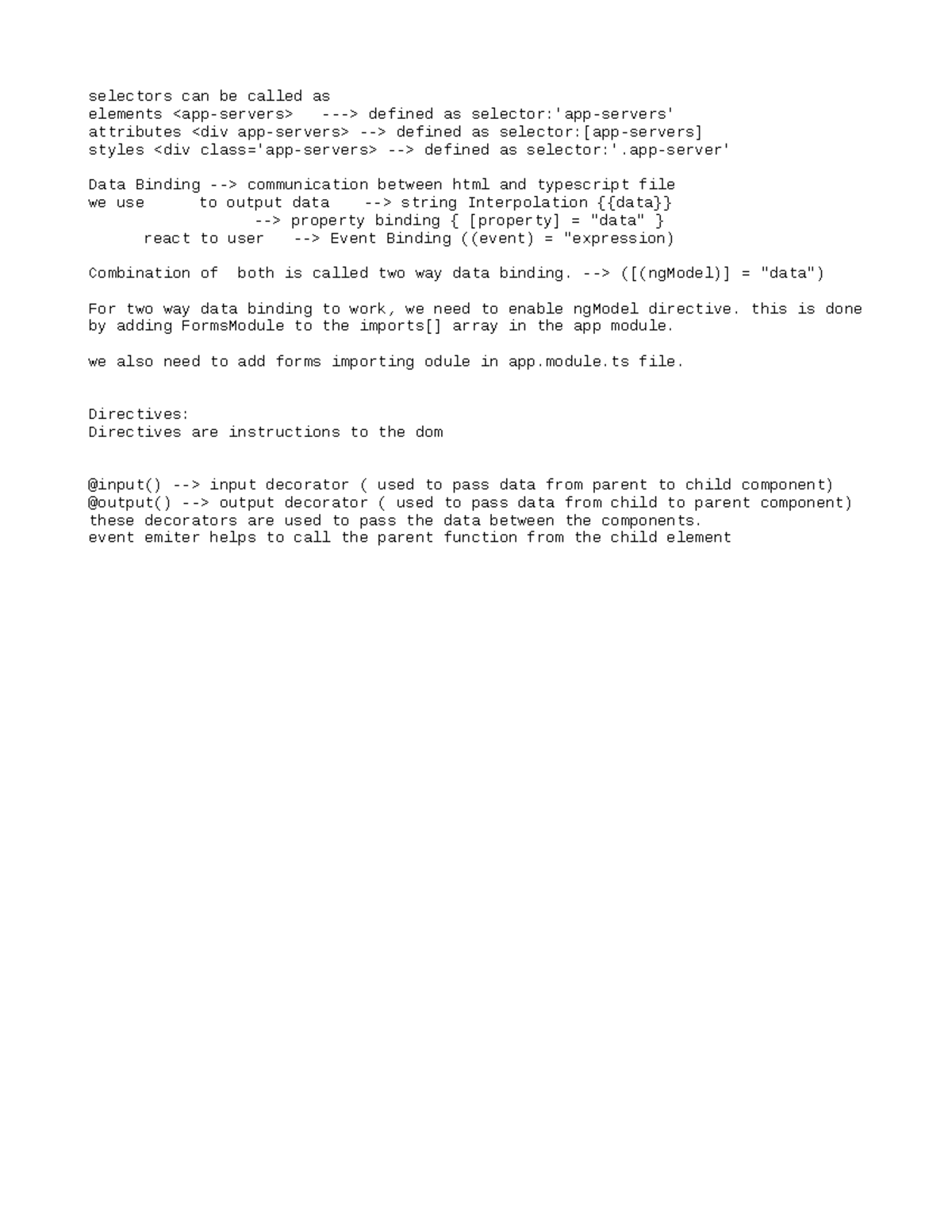 Angular notes for better understanding - Computer Organization - Studocu
