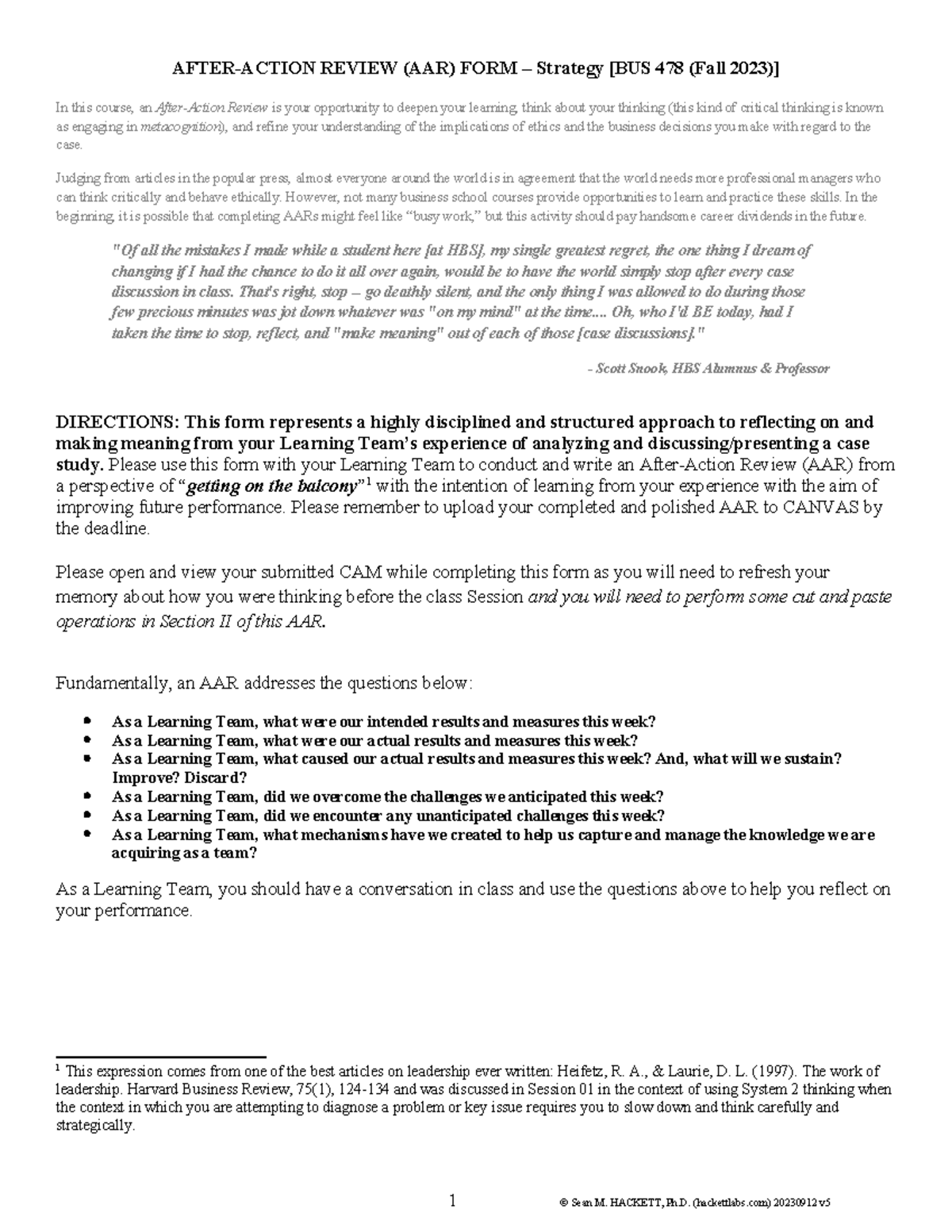 03 Strategy BUS 478 2023 AAR Template Clean v5 - AFTER-ACTION REVIEW ...