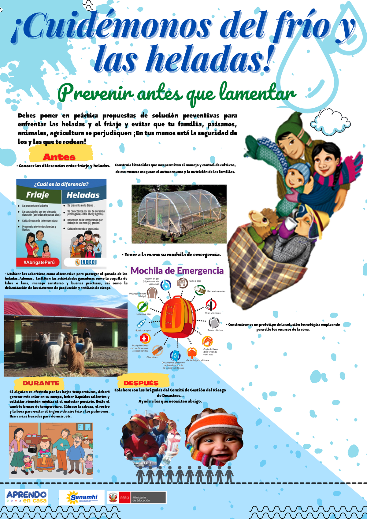 Infografía Friaje- Heladas- Compartir - ¡Cuidémonos del frío y ...