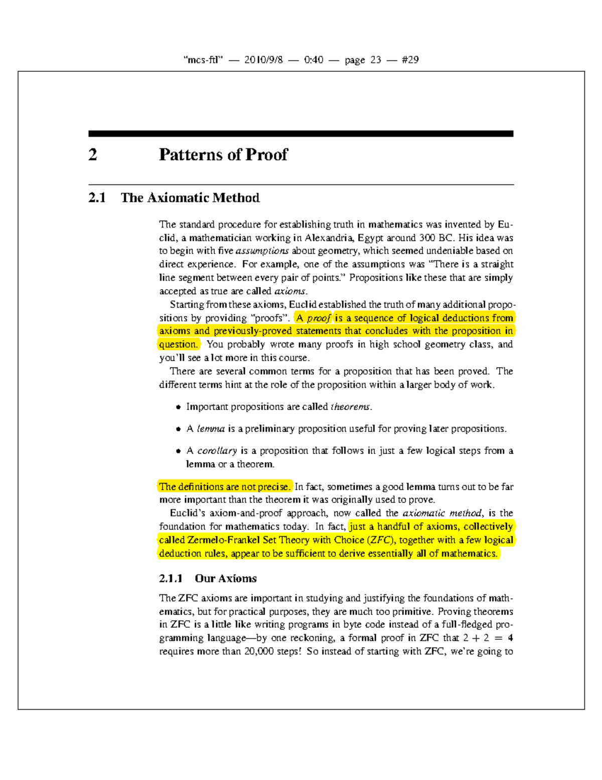 Patterns of Proof - Graphs Basics - 2 Patterns of Proof 2 The Axiomatic ...