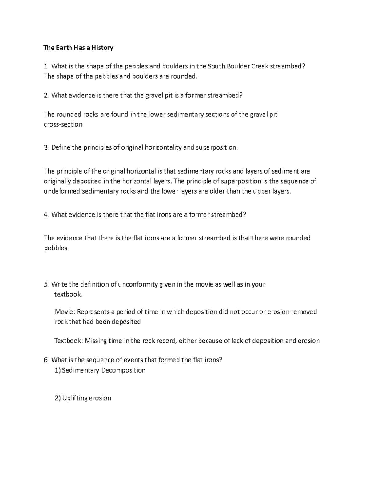 Assignment 3Earth Has AHistory - Google Docs - The Earth Has a History ...