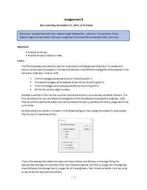 Assignment 5 Fall 2022 - 1 - 3 Assignment 5 Due: Saturday December 03 ...