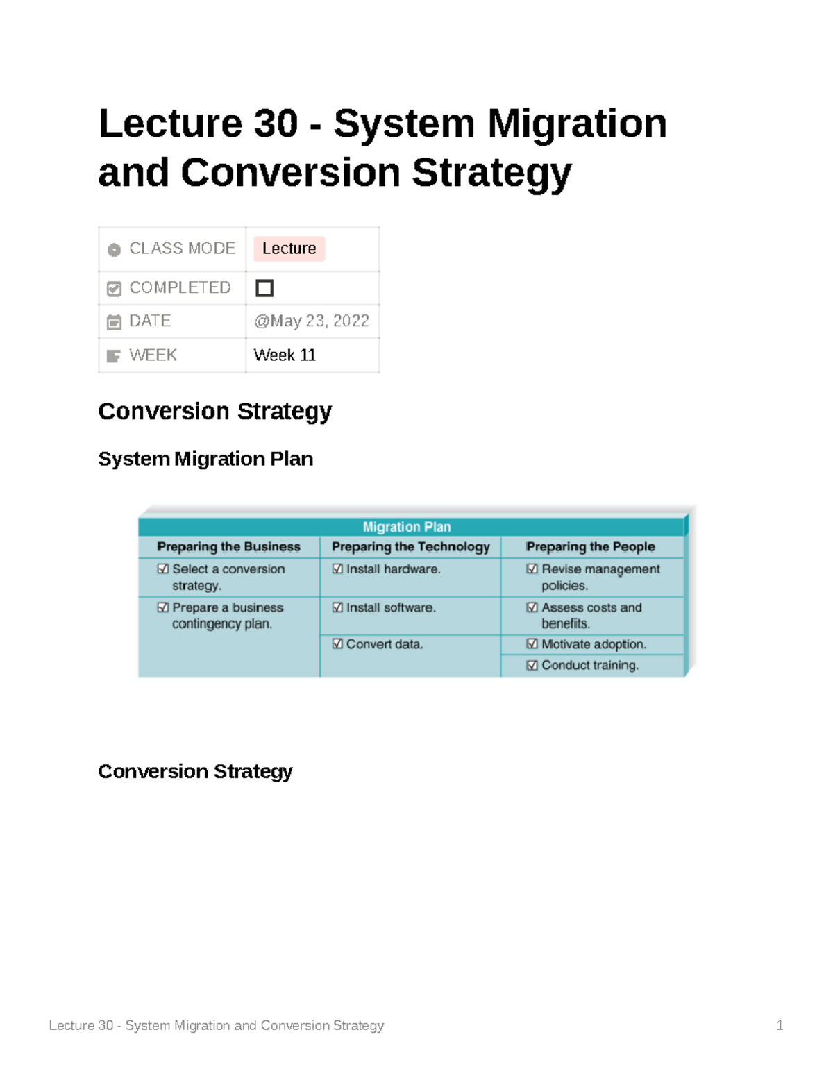 Lecture 30 - System Migration and Conversion Strategy - Higher risk due ...
