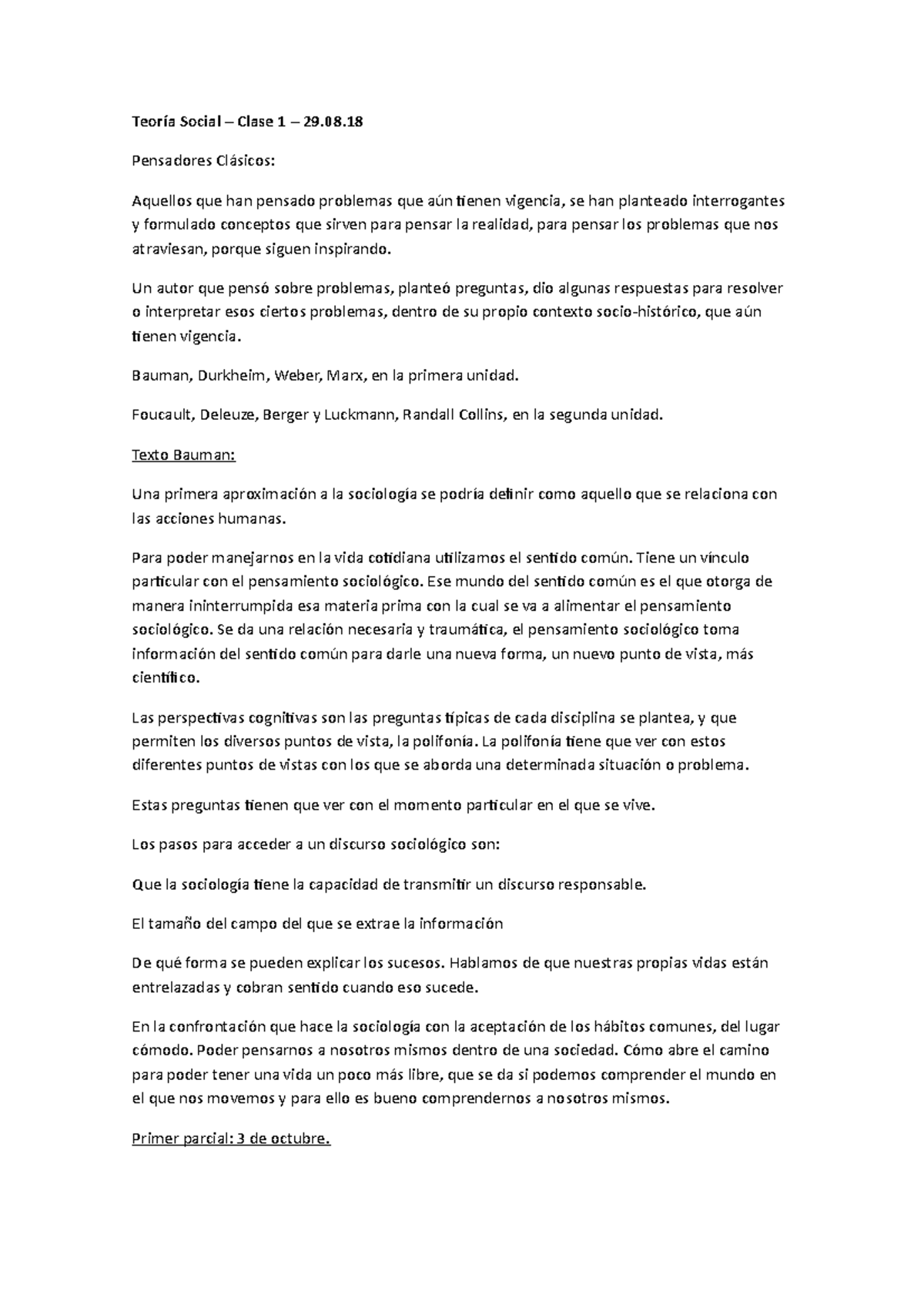 TS Clase 1 - 29 - hjhhj - Teoría Social – Clase 1 – 29. Pensadores ...