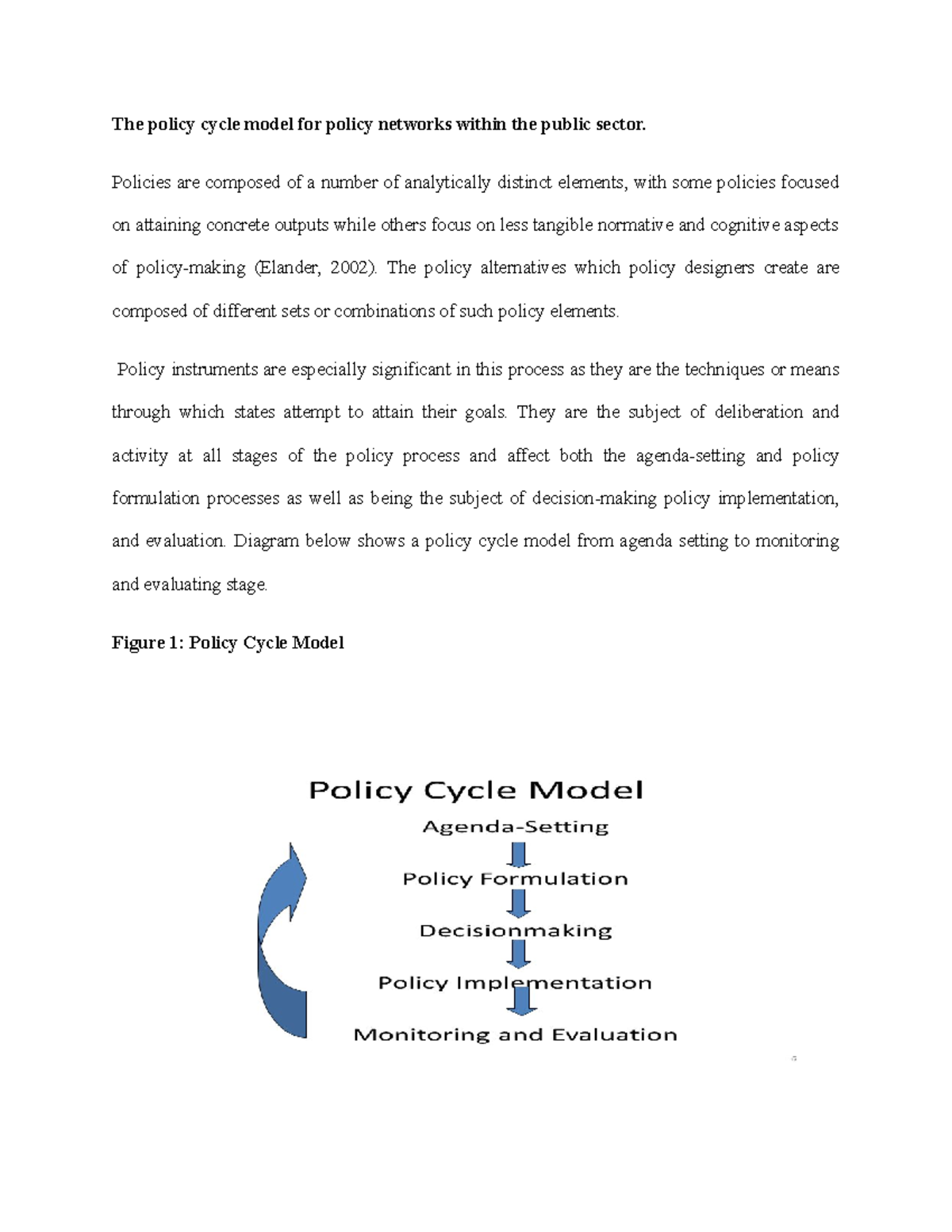 The policy cycle model for policy networks within the public sector ...