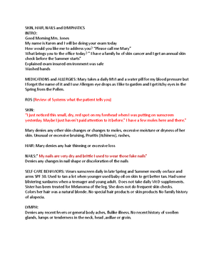 Shadow health Neurological Exam Documentation - Neurological Exam ...