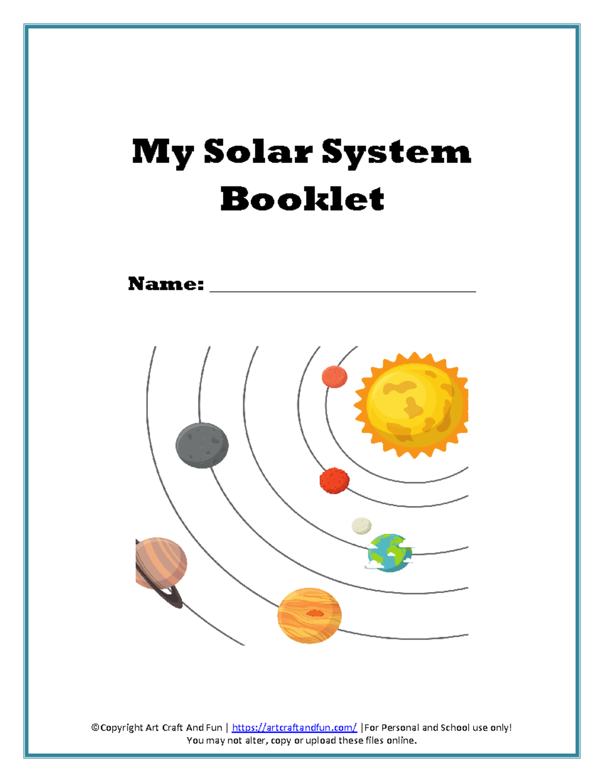 Solar-System-Worksheets - My Solar System Name ...