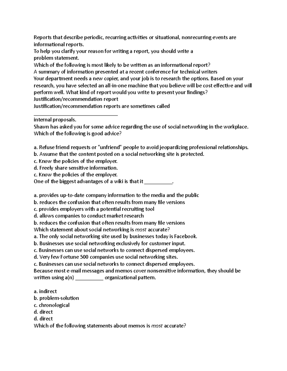 Reports that describe periodic - To help you clarify your reason for ...