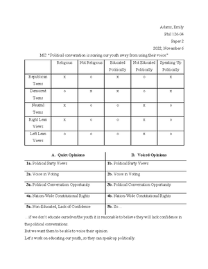Vaughn - Chapter Exercise Answers 1-5 revised - The Power of Critical ...