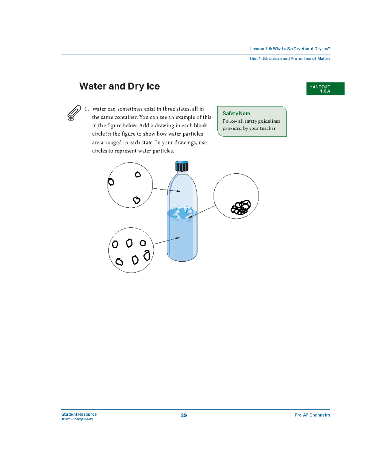dry ice lab for chemistry - Student Resource 29 Pre-AP Chemistry ...