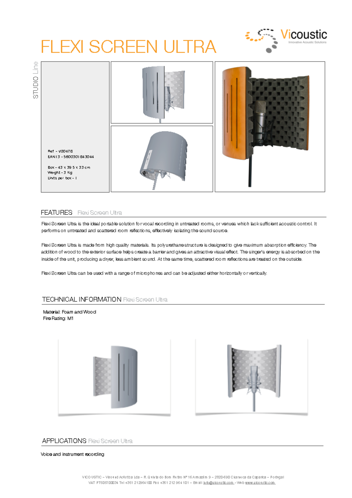 Flexi screen ultra Pantalla Acustica - VICOUSTIC – Visound Acústica Lda ...