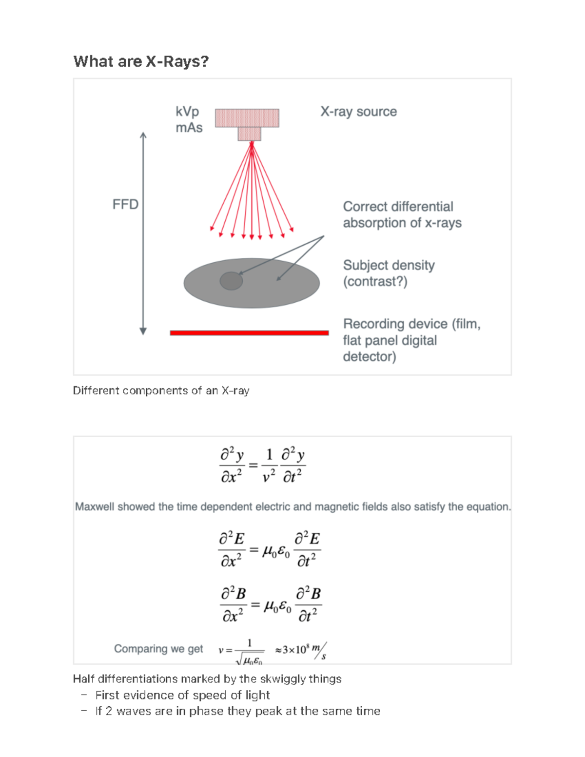 What are X-Rays - notes - – – What are X-Rays? Different components of ...