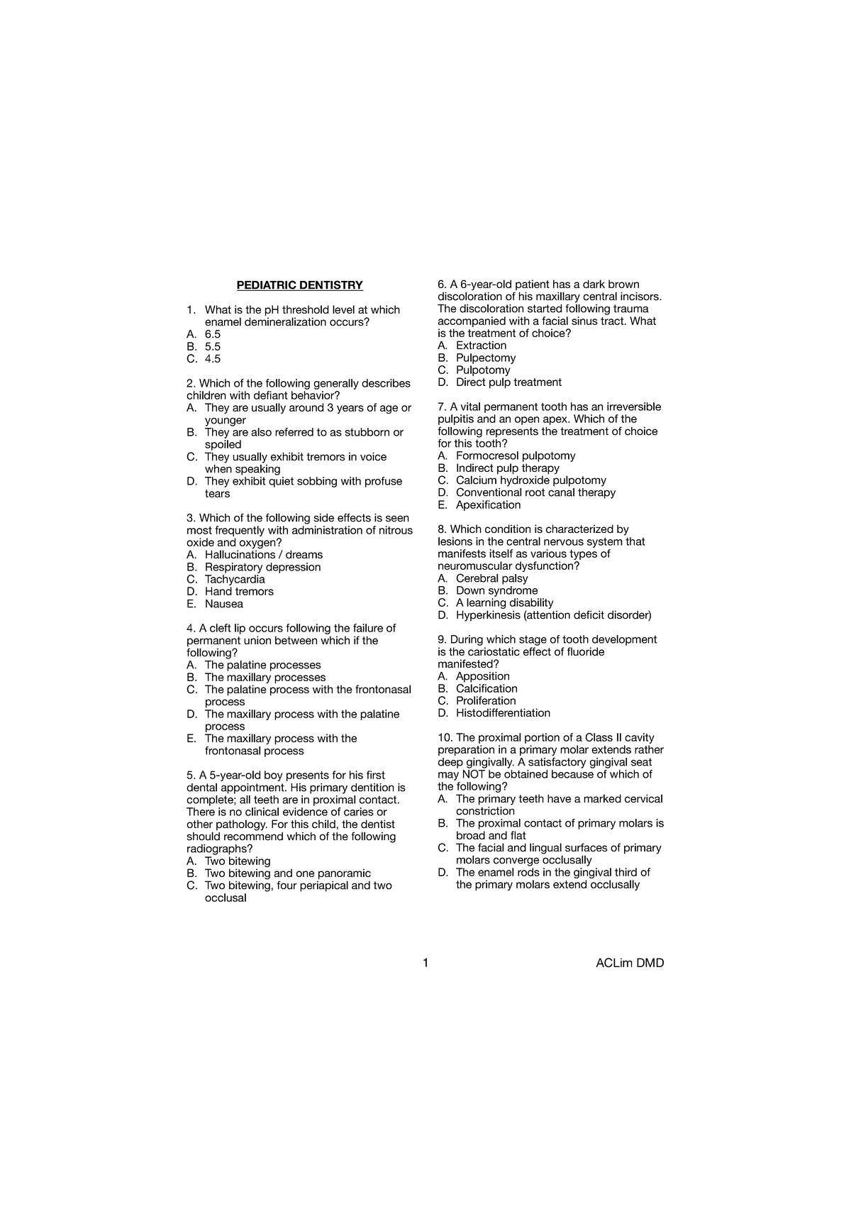 Pedia Dent Beq Beq Pediatric Dentistry What Is The Ph Threshold