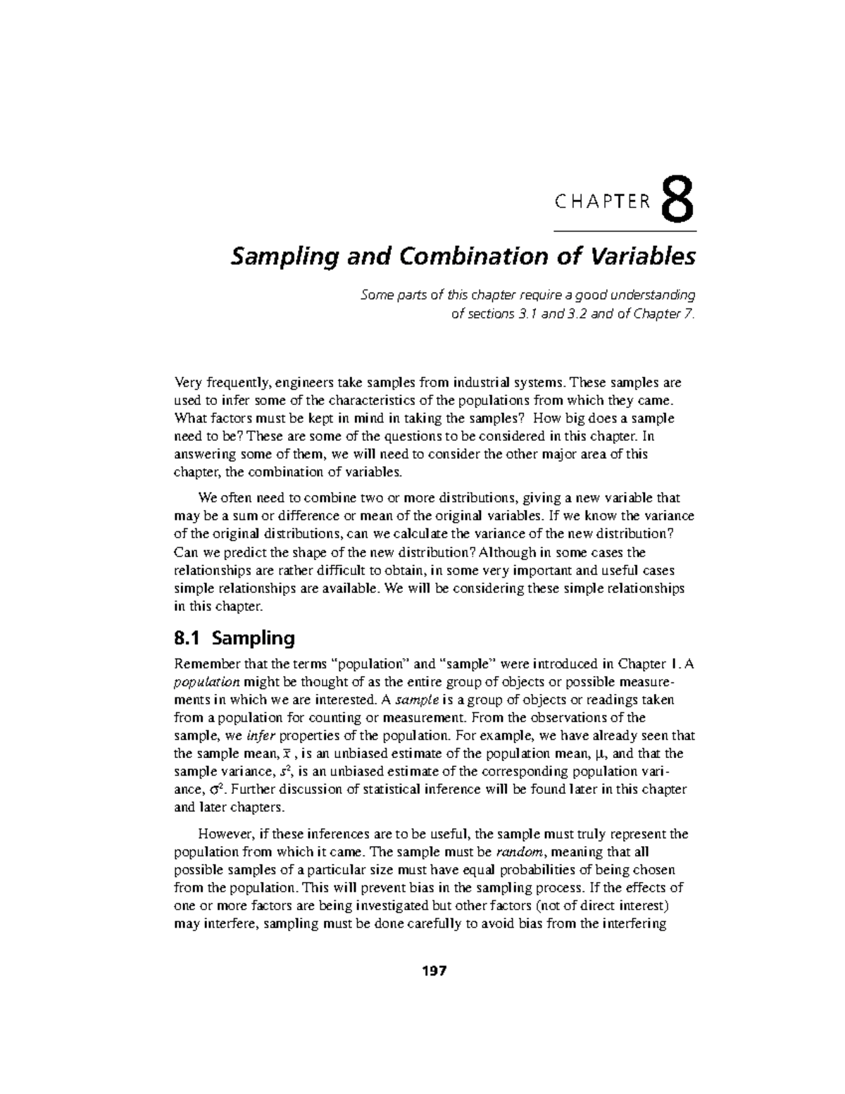 Strat prob p9 - C H A P T E R 8 Sampling and Combination of Variables Some parts of this chapter ...