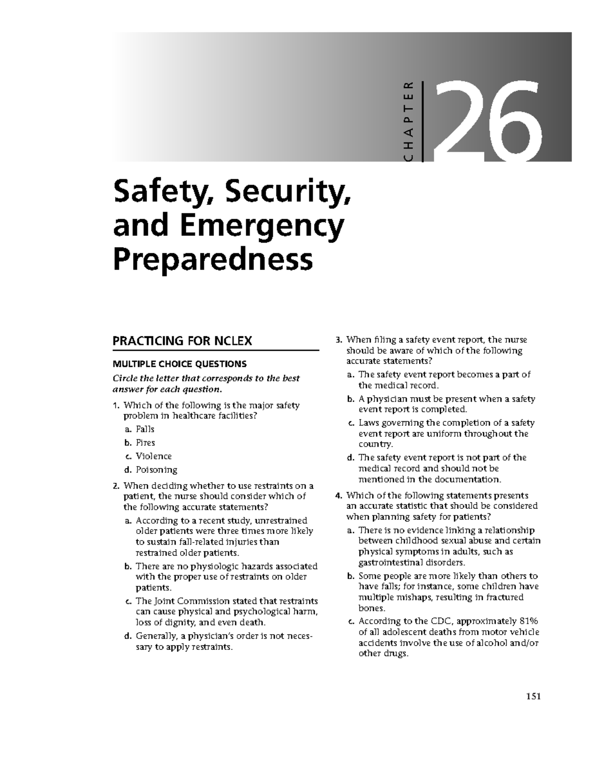 Fundamentals of Nursing The Art and Science of Nursing Care Study Guide ...