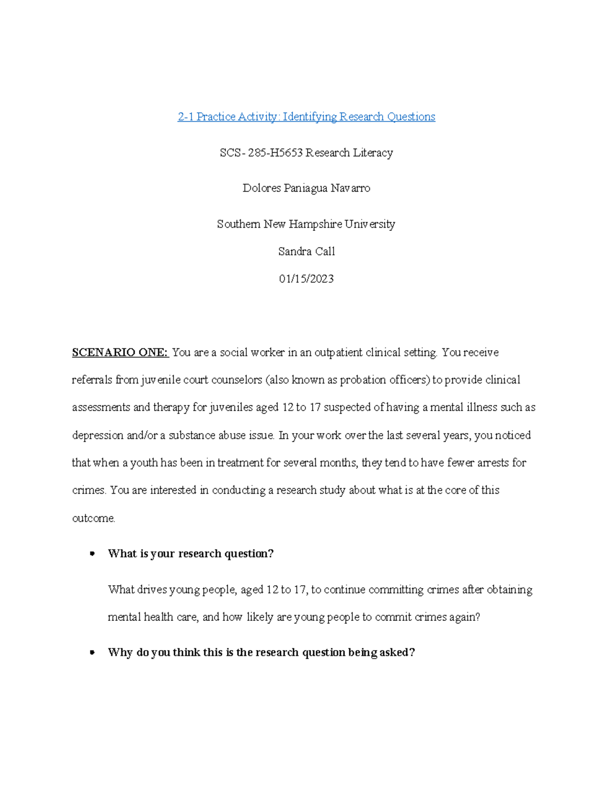 SCS 285 - Practice Activity - 2-1 Practice Activity: Identifying ...