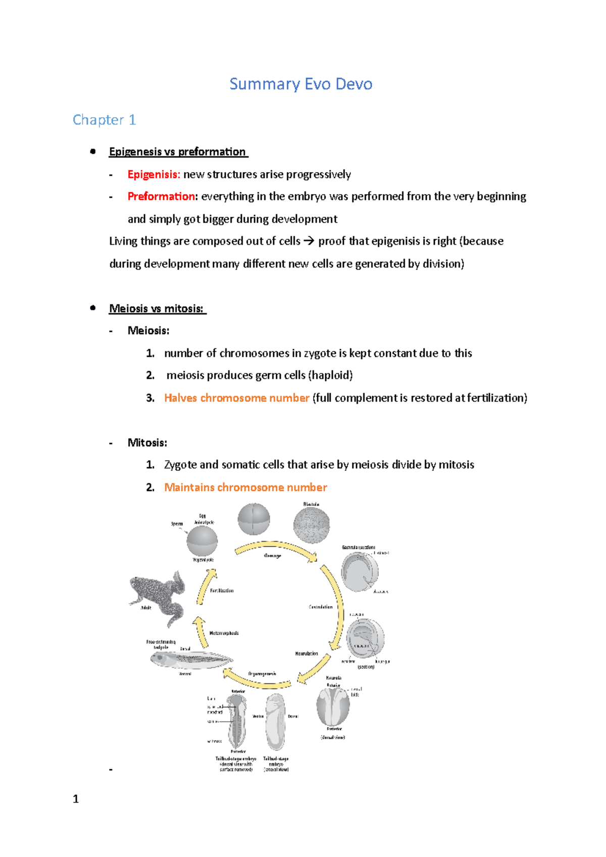 Summary Evo Devo kopie - Samenvatting Evolution - Summary Evo Devo ...