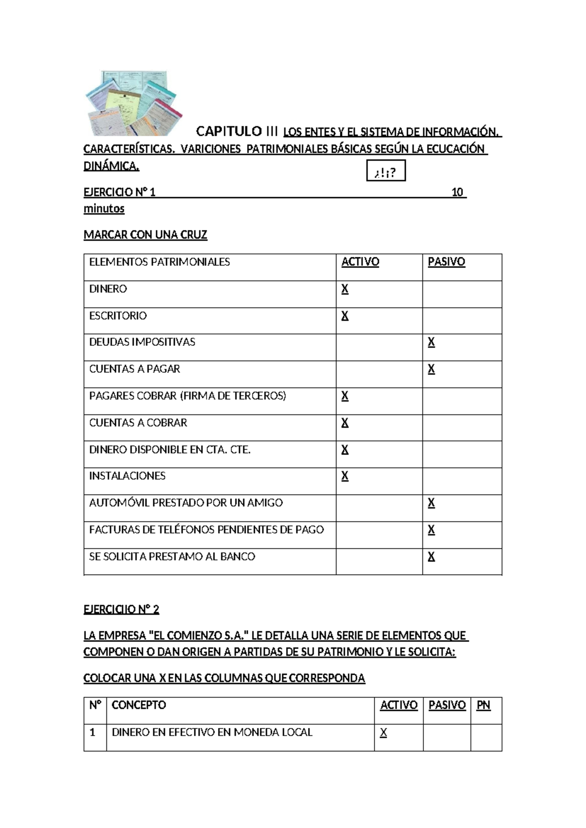 Ejercicio EN Grupo Repaso 1 - CAPITULO III LOS ENTES Y EL SISTEMA DE ...