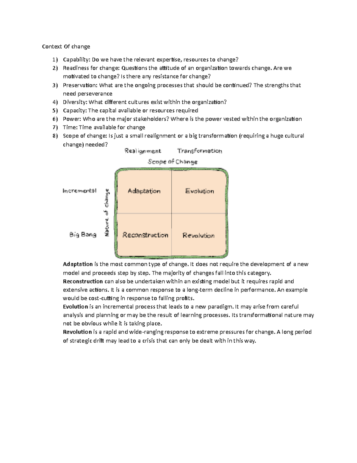 Context Of change - Context Of change Capability: Do we have the ...
