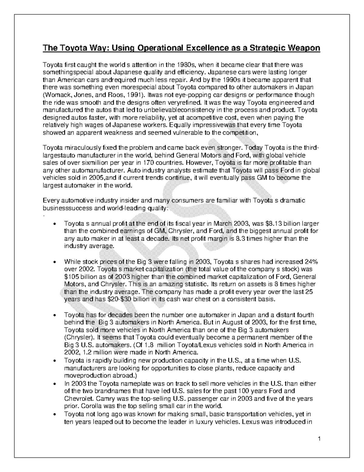 Toyota Production System-Notes - The Toyota Way: Using Operational ...
