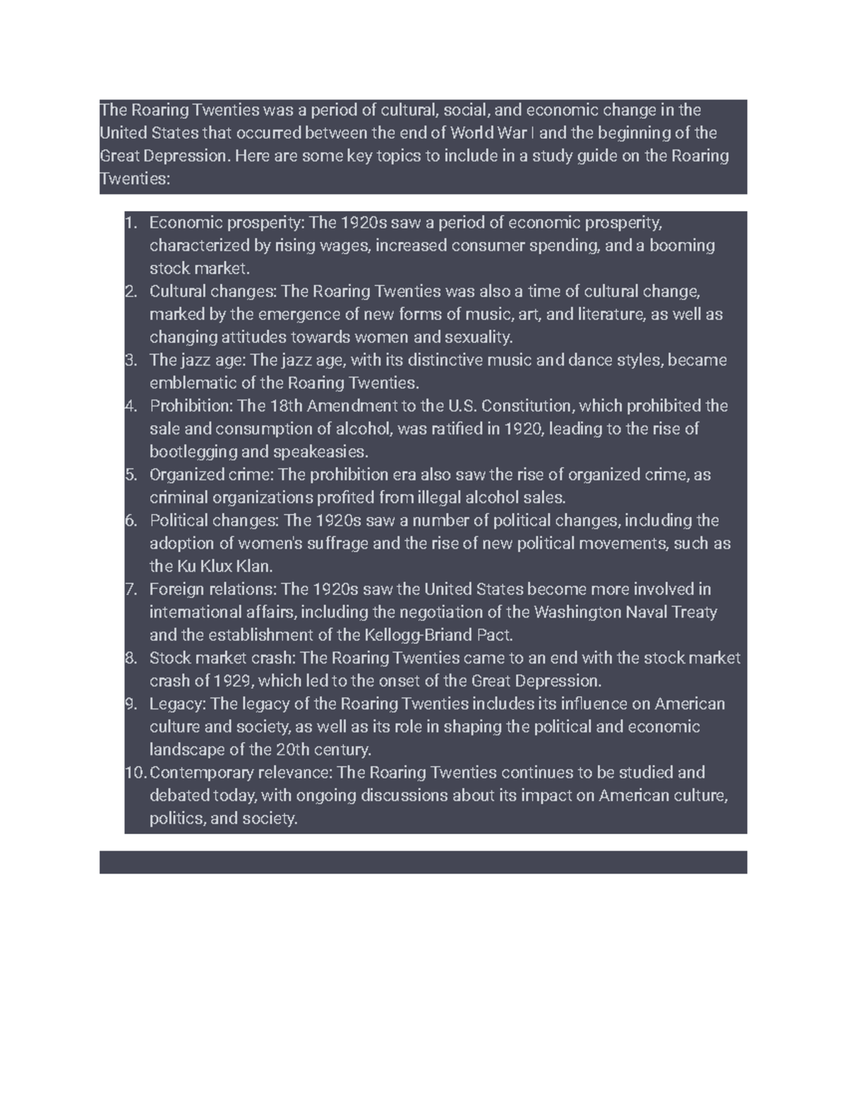 The Roaring Twenties was a period of cultural, social, and economic ...