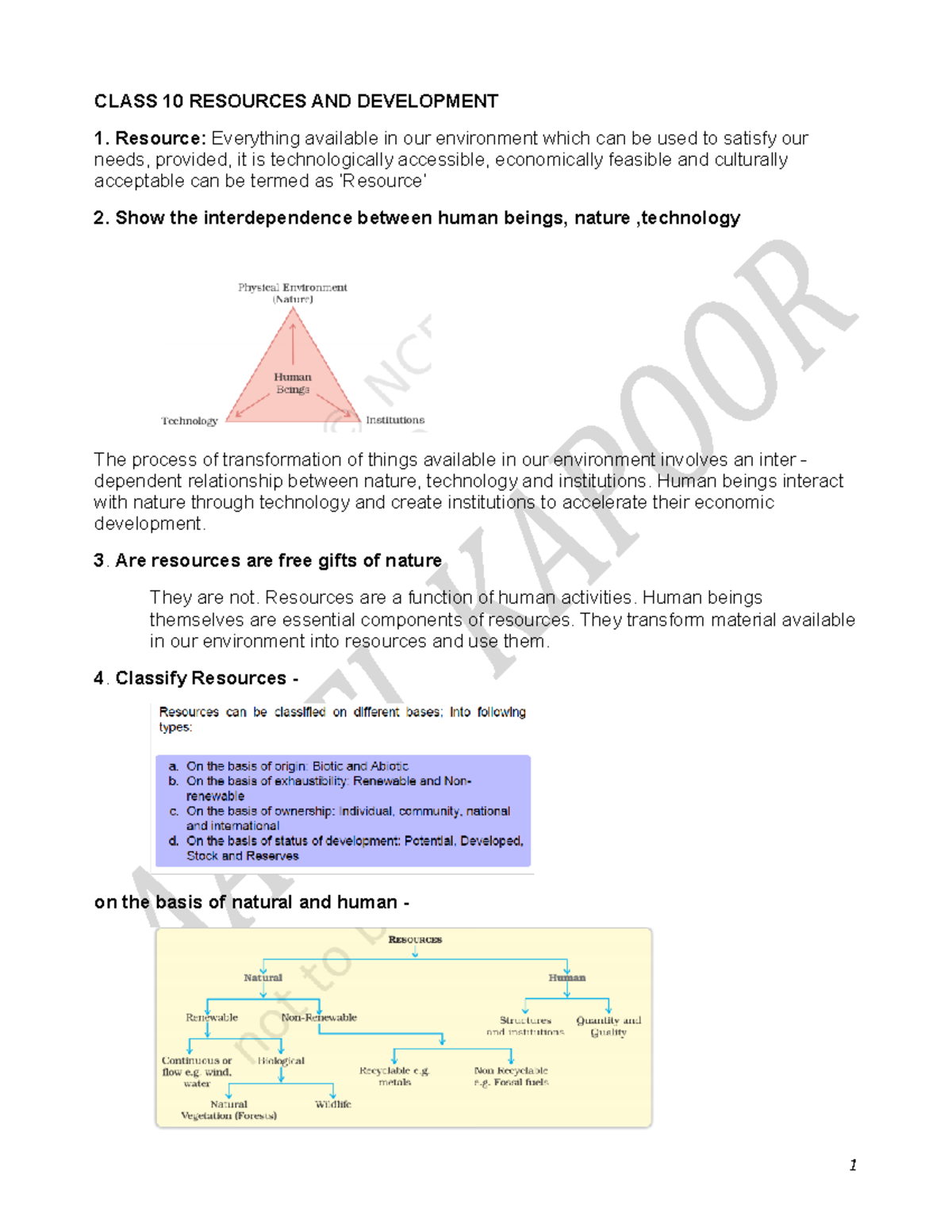 2021 resources and development - CLASS 10 RESOURCES AND DEVELOPMENT 1 ...