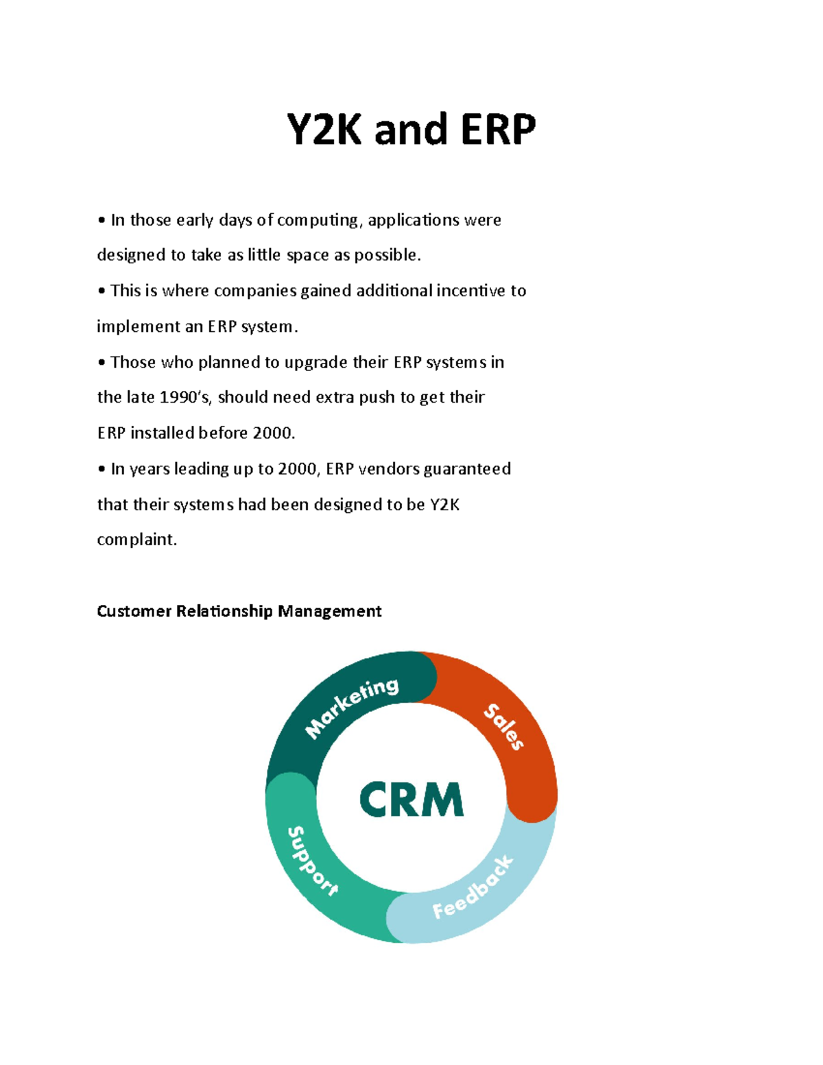 Y2K and ERP - Y2K and ERP - Y2K and ERP In those early days of ...