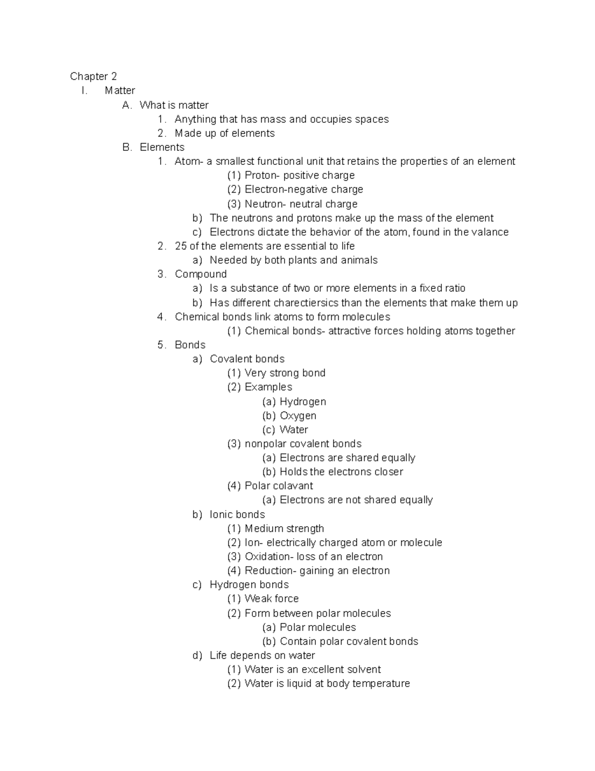 BSC 109 Chapter 2 Lecture Notes Chapter 2 I Matter A What Is bsc-109-chapter-2-lecture-notes-chapter-2-i-matter-a-what-is