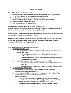 Theft - Outline - Common Law Robbery 1) Trespassory Taking; and 2 ...