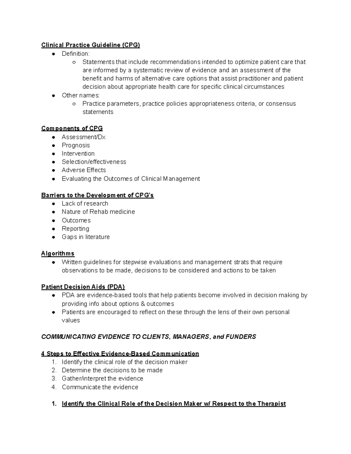 Week 12 - Evidence Synthesis Practice Tools - Clinical Practice ...
