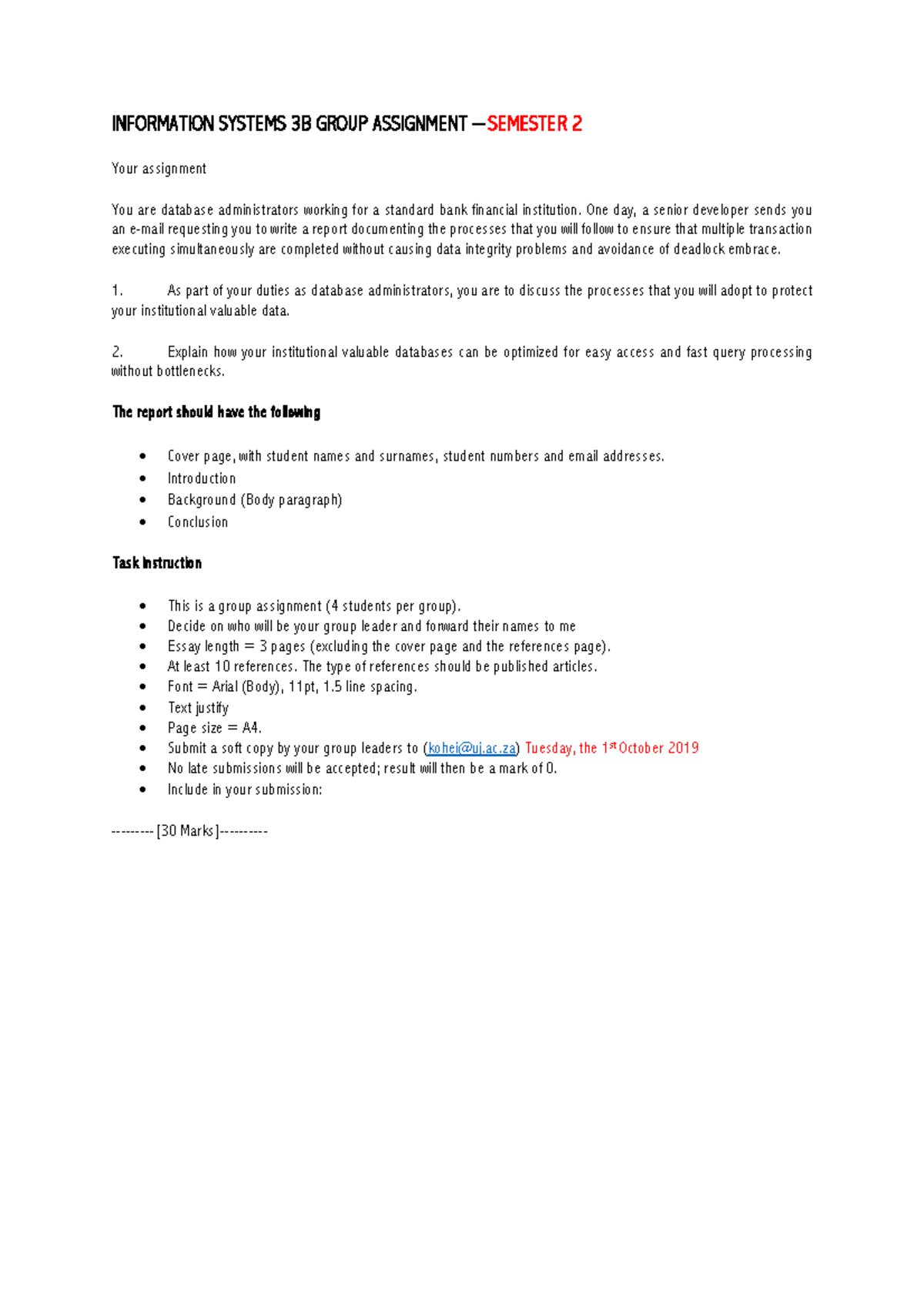 Information Systems 2B Group Assignment - INFORMATION SYSTEMS 3 B GROUP ...