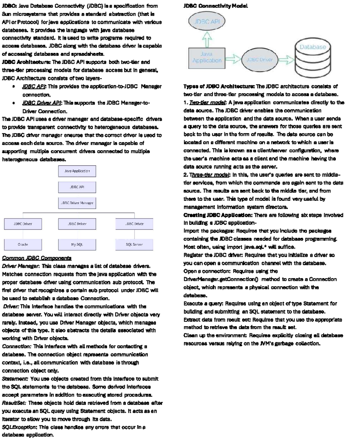 5th Semester - Java Module 4 - Calicut University - BSc Computer Science - JDBC: Java Database ...