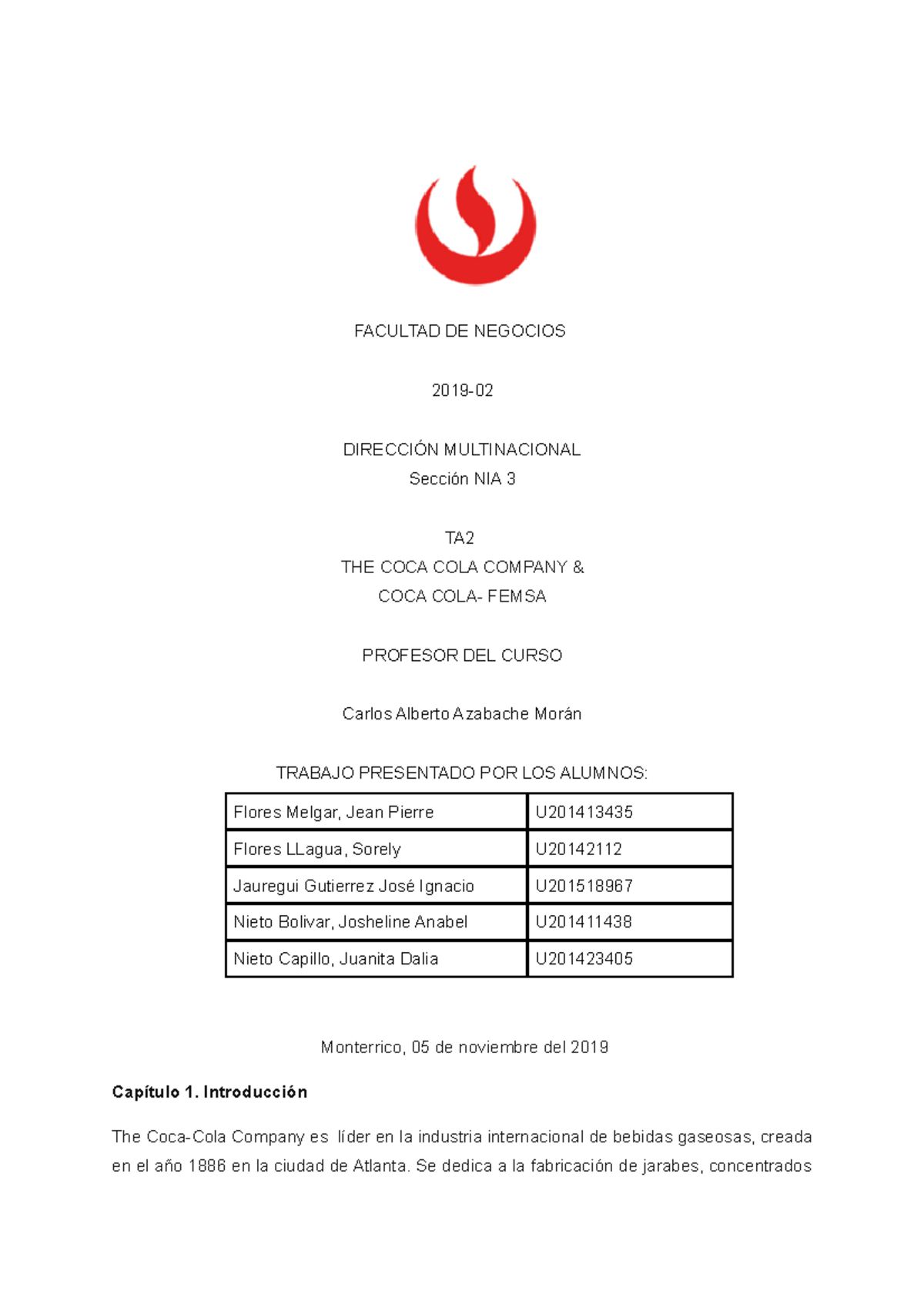 TA2 - DFSDFDSF - FACULTAD DE NEGOCIOS 2019- DIRECCIÓN MULTINACIONAL ...