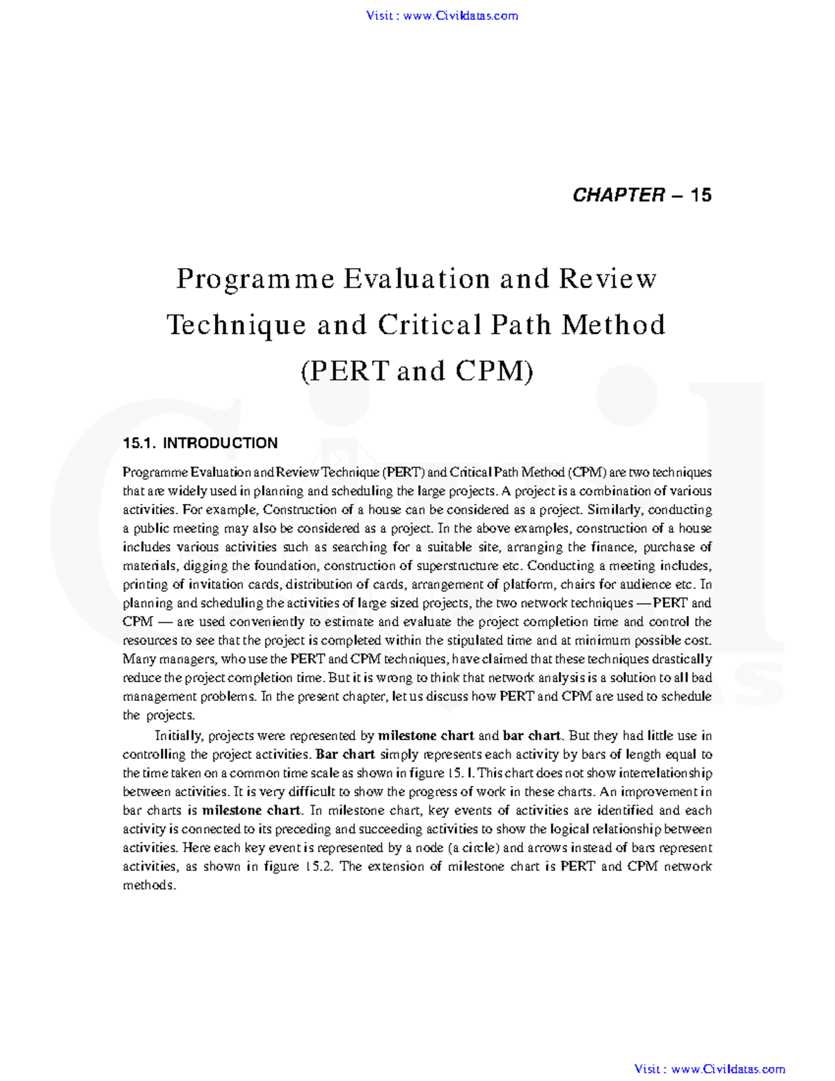 PERT Operations Research BY Murthy BY Civildatas - 15. INTRODUCTION ...
