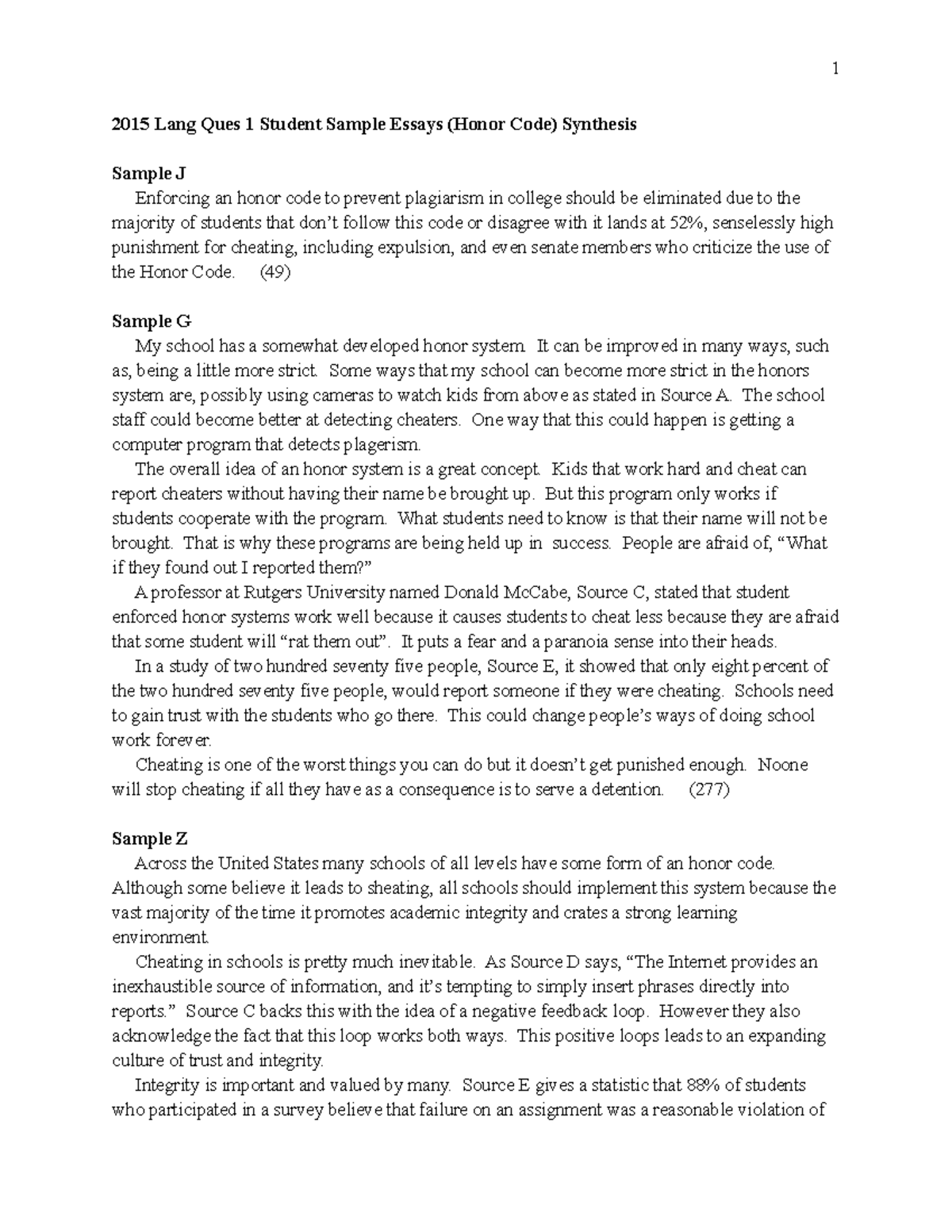 Benefits of Implementing an Honor Code in Schools - Studocu