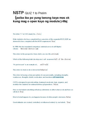 Finals Q1 NSTP2 - National Service Training Program - Studocu