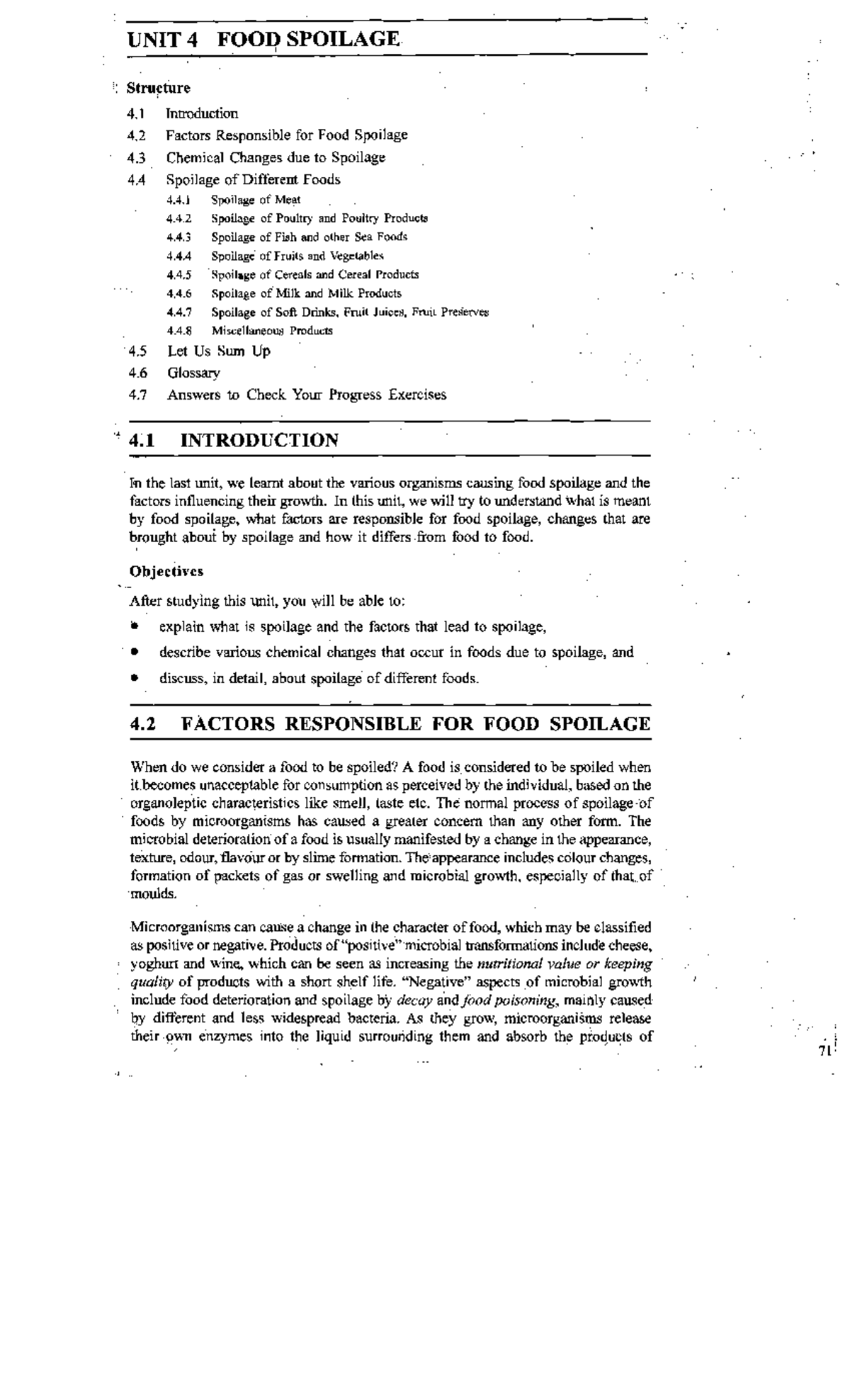 MFN-003 UNIT-4 - Food Safety and Food Microbiology - UNIT 4 FOOD ... MFN-003 UNIT-4 - Food Safety and Food Microbiology - UNIT 4 FOOD ...