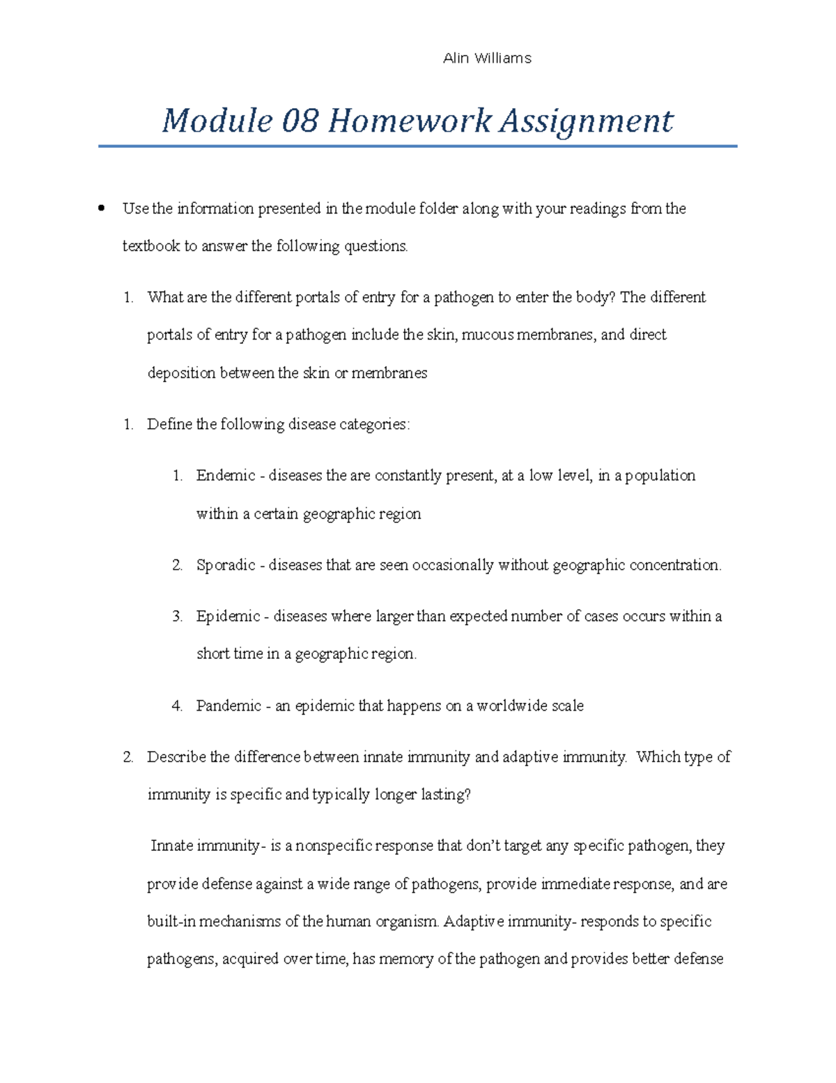 Awilliams Microbiology 052619 - Alin Williams Module 08 Homework ...