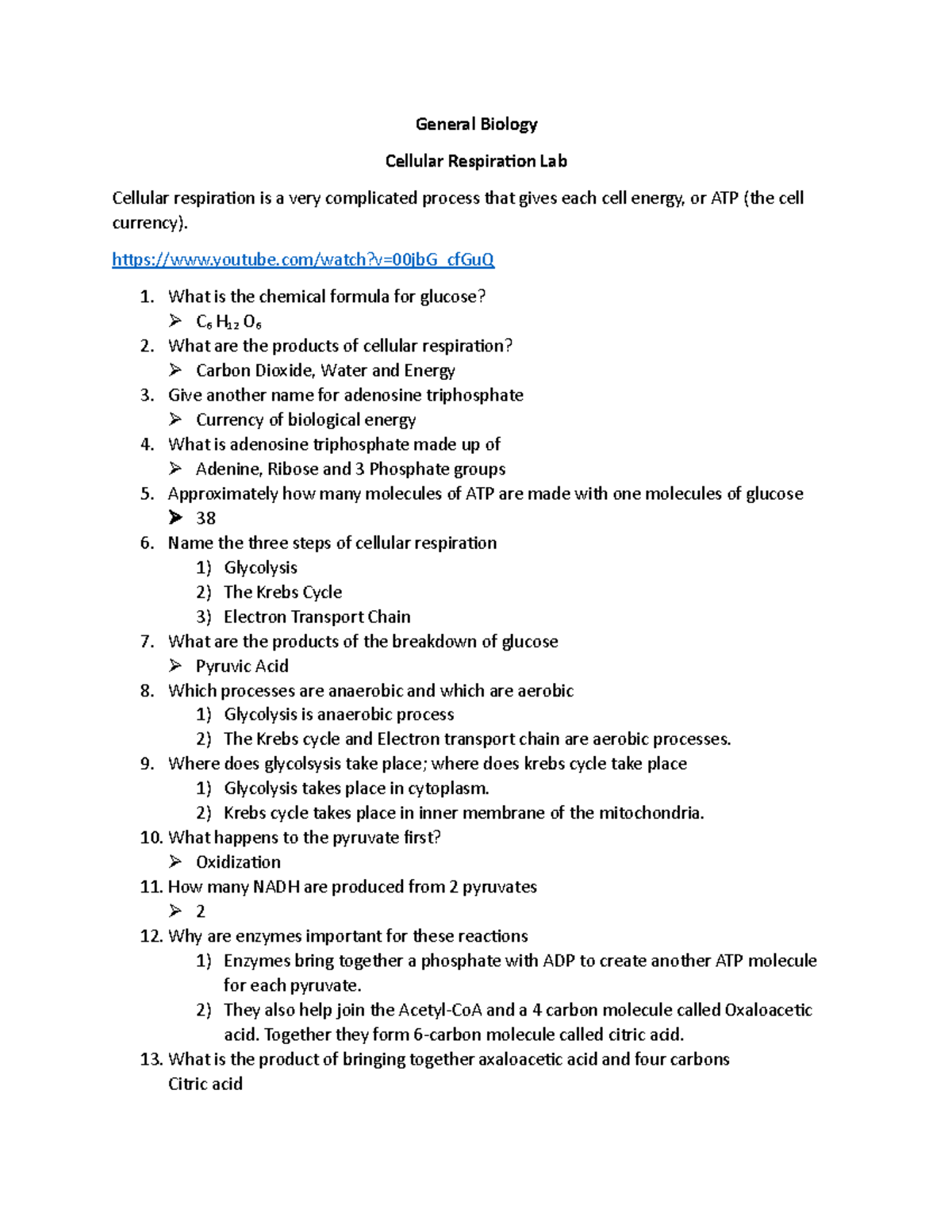 Cellular+Respiration+Lab - General Biology Cellular Respiration Lab ...