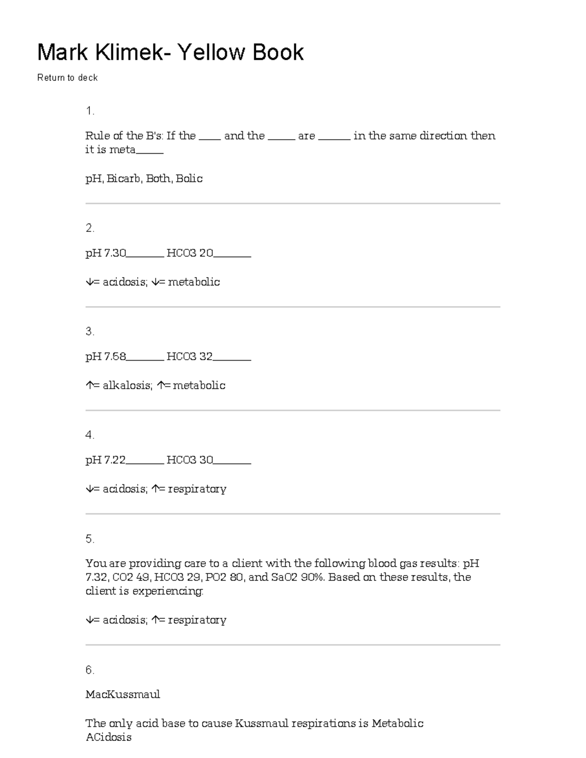 Mark K Yellow Book - Nursing material - 1. Rule of the ' : If the ...