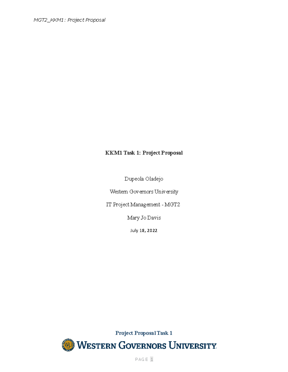 MGT2 Project Proposal -Task 1 - MGT2_KKM1: Project Proposal KKM1 Task 1 ...