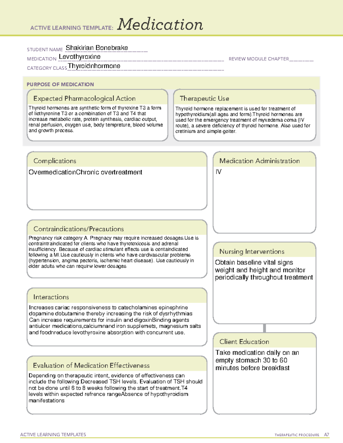 LEVO MED CARD - Levo med card - ACTIVE LEARNING TEMPLATES THERAPEUTIC ...