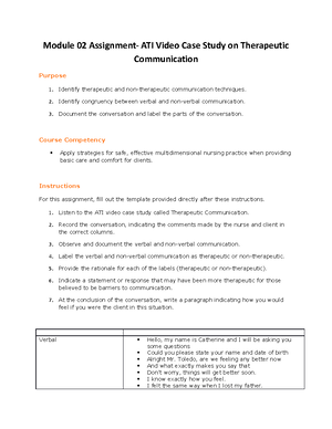 odule 6Care Map 111223 - Module 0 6 Assignment – Designing a Care Map ...