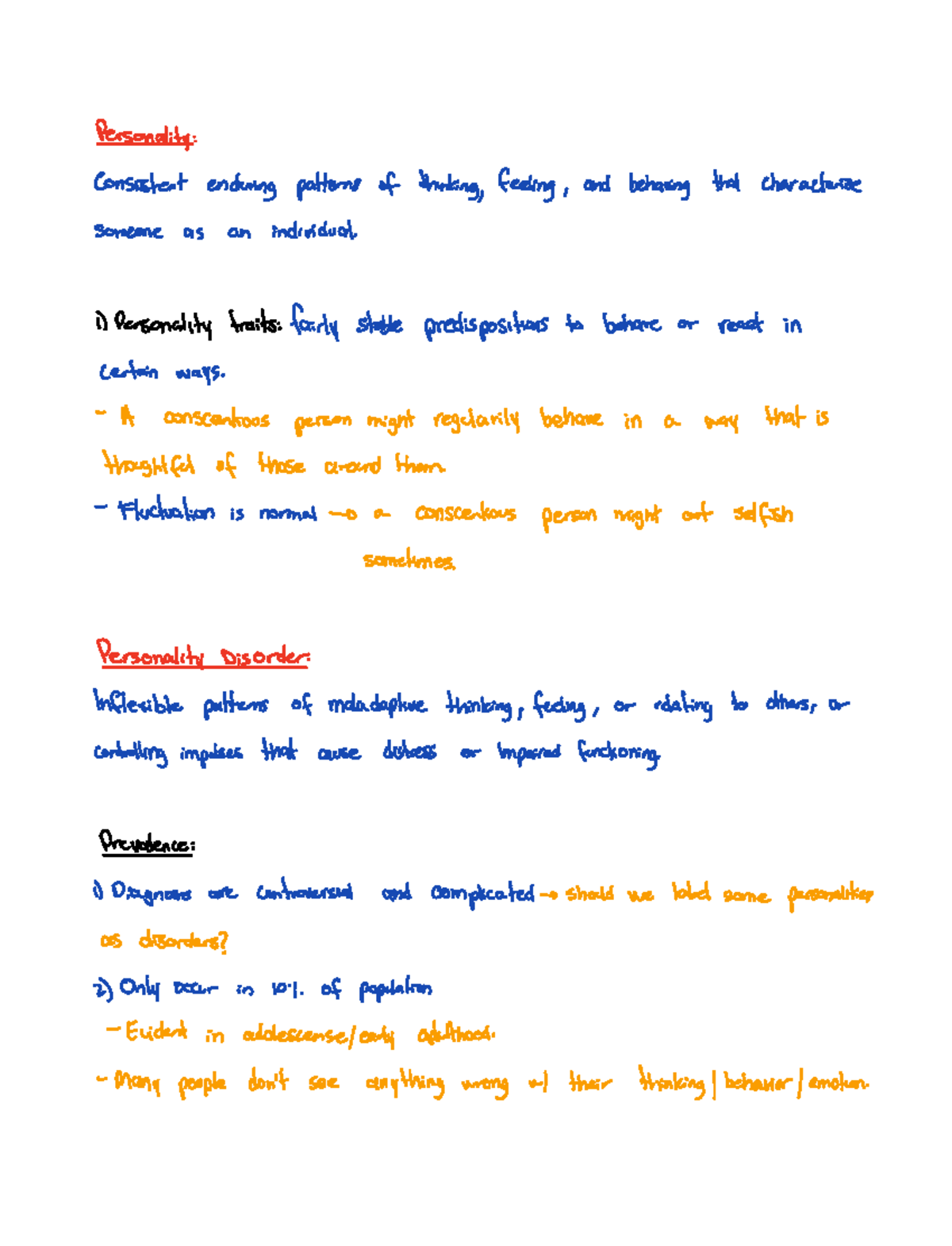 14.5 Personality Disorders - Personality Consistent enduring patterns ...