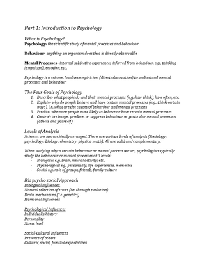 Psych 1000 Test Bank Chapter 1 - Psyc 1000 - Memorial University - Studocu