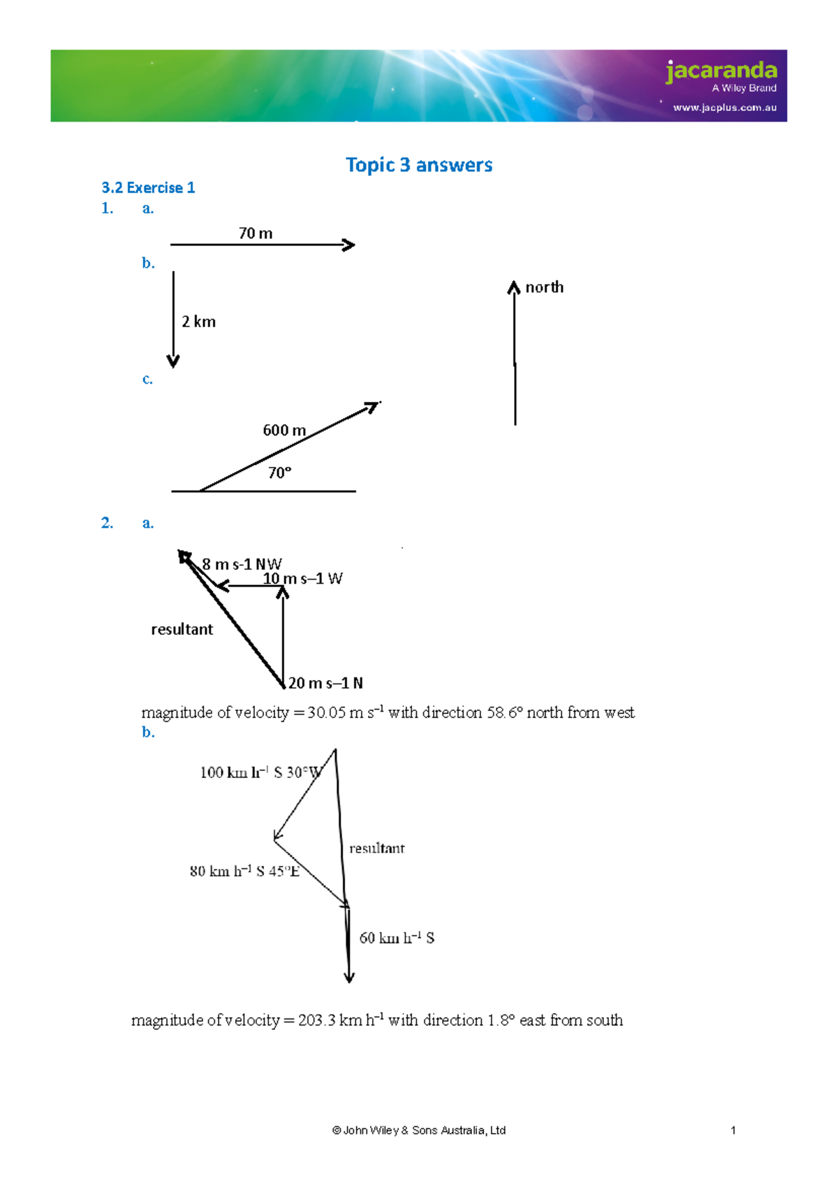Jacaranda year 11 Excercise answers Chapter 3 - Topic 3 answers 3 ...