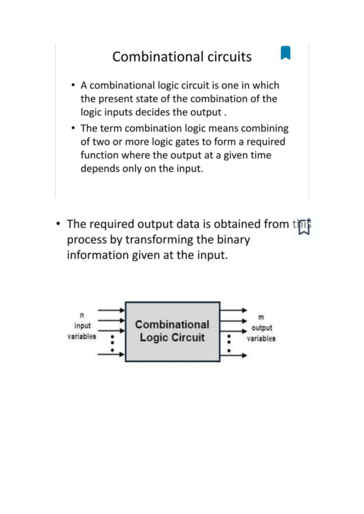 Doc3 - Oops using java - Combinational circuits A combinational logic ...
