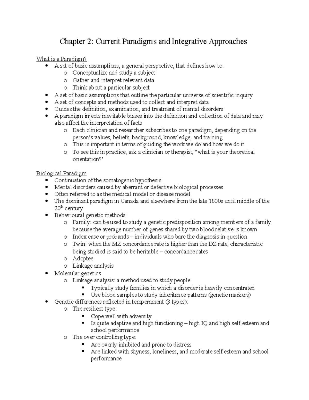 Chapter 2 - Chapter 2: Current Paradigms and Integrative Approaches ...