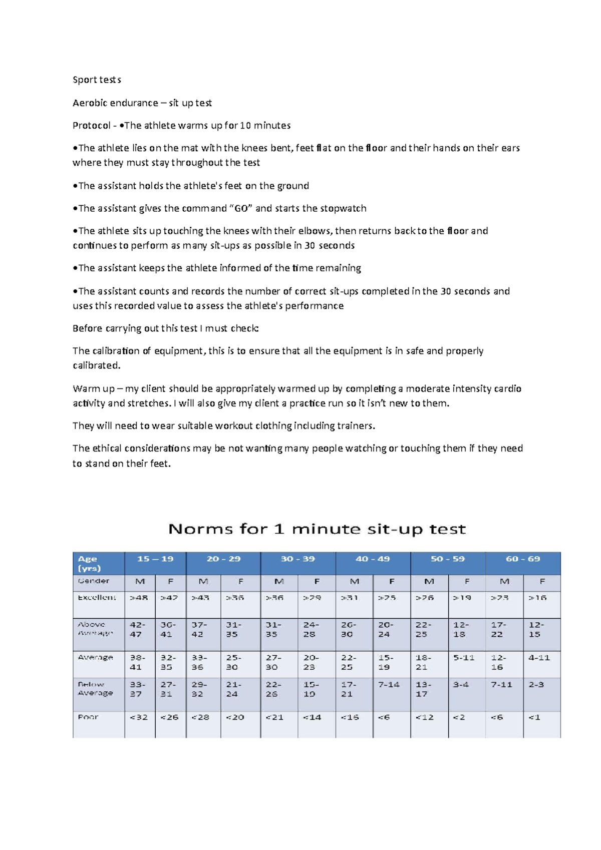 Sport tests - 5105SPOSCI - LJMU - Studocu